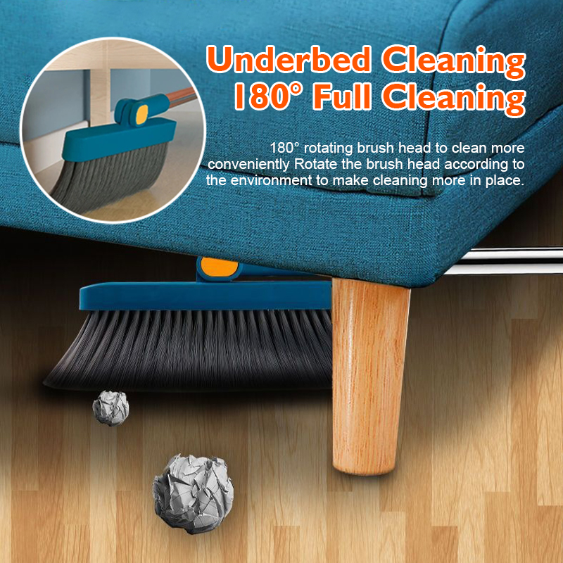 【HM】SG STOCK Rotatable Broom/Wind Proof Dust Pan/Broom Comb Broom Set ...