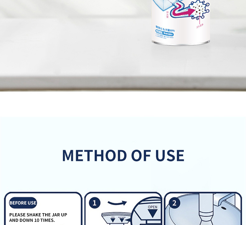 ⚡SG HOT SALE⚡Sink Drain Cleaner Chemical for Kitchen Toilet Pipe ...