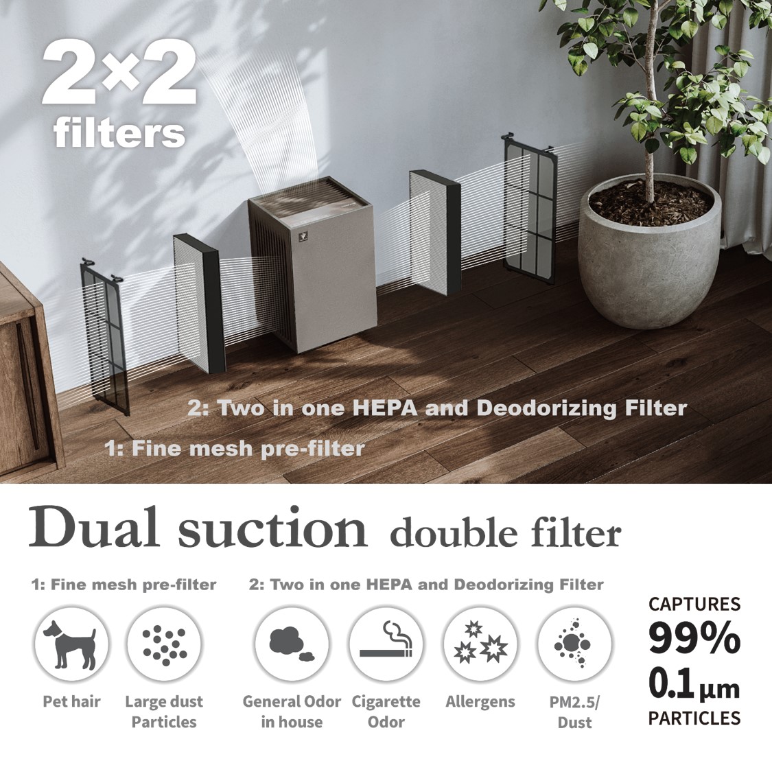 SHARP Purefit Mini Air Purifier - FP-S40E-W (White) | Shopee Singapore