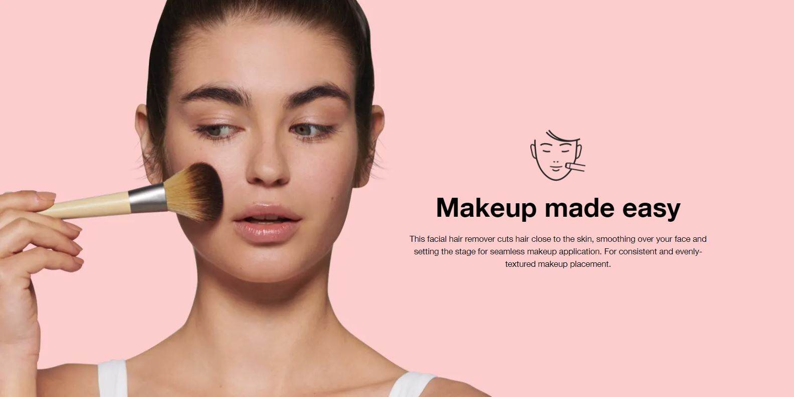 Braun FS1000 Face Mini Trimmer Portable Everyday Hair Removal for Women ...