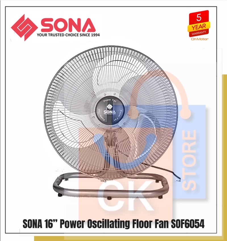 SONA 16” Oscillator Power Fan SOF6054 | SOF 6054 (5 Years Motor Warranty) | Shopee Singapore
