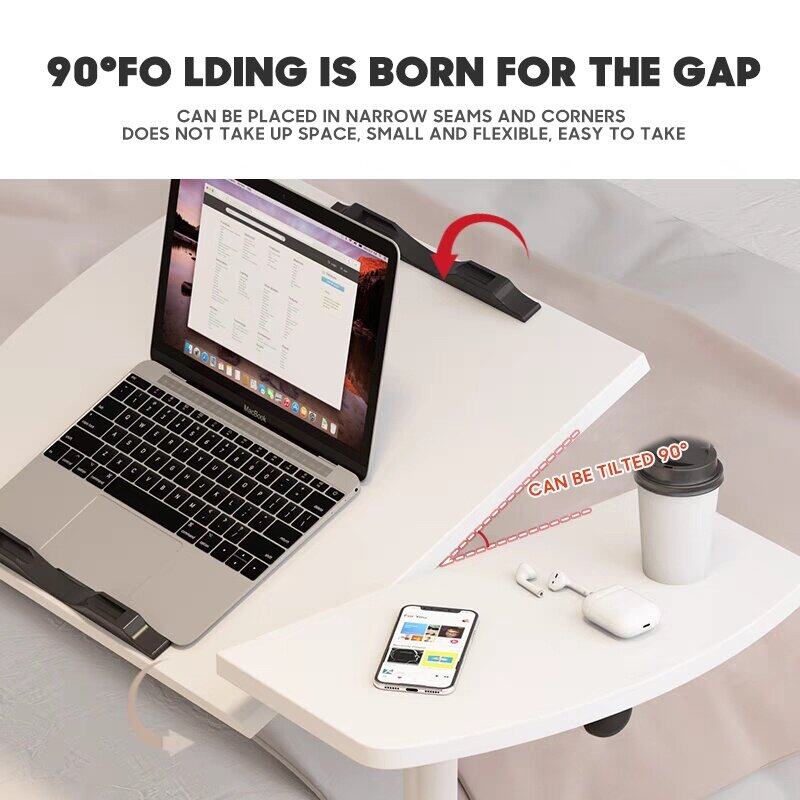 SNB Movable Table With Wheels 90° Foldable Table Laptop Study Desk ...