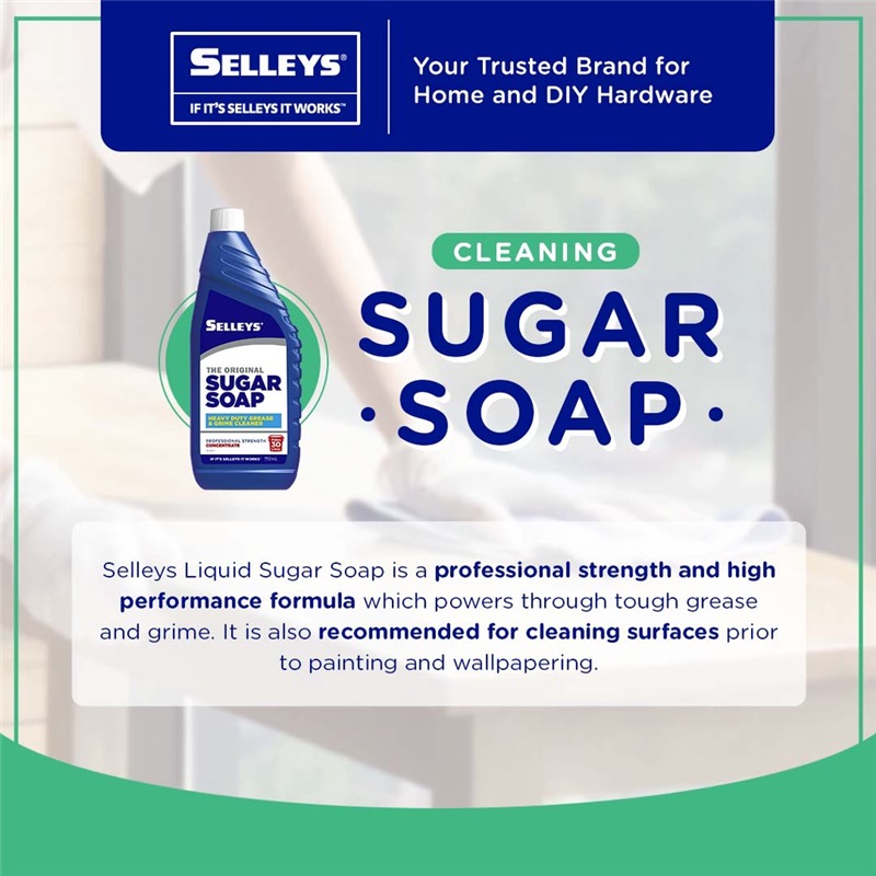 Selleys Sugar Soap Liquid 750ml (Concentrated Cleaner/Safe On laminated ...