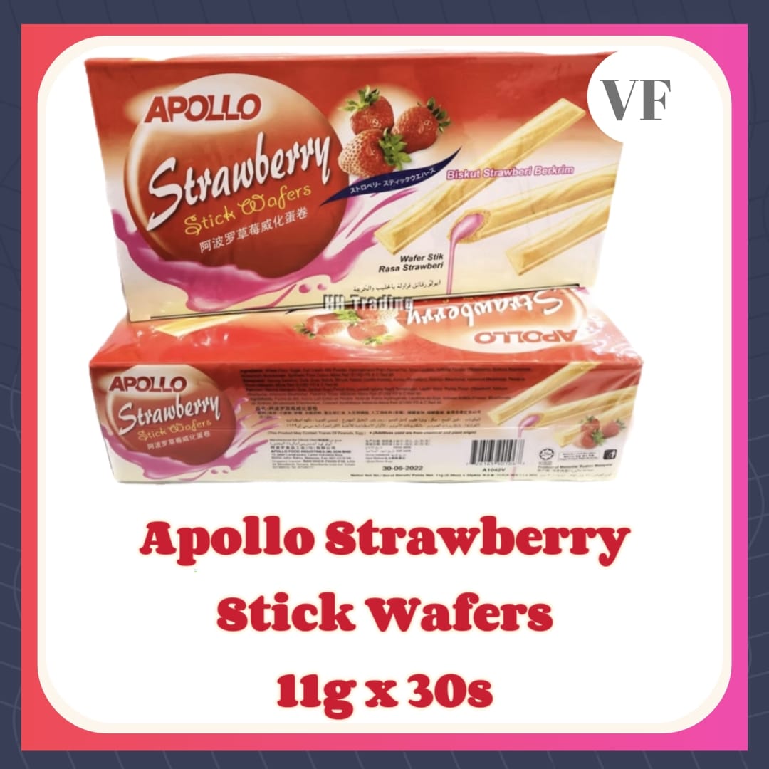 Apollo Stick Wafers Chocolate / Chocolate Gold / Strawberry / Blueberry ...