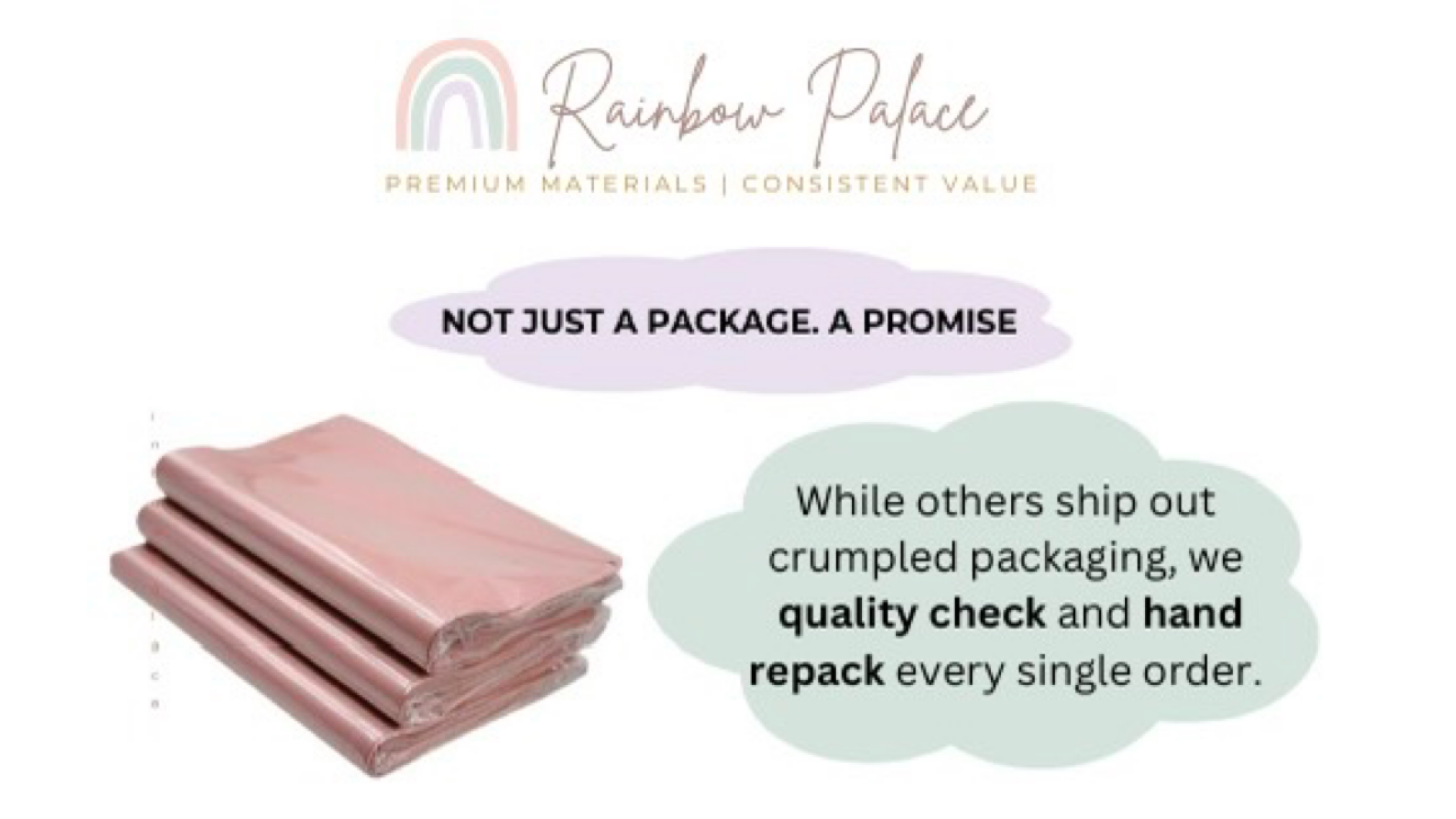 [SG] Premium Quality Polymailer Champagne Pink & Pastel Pink & Apricot ...