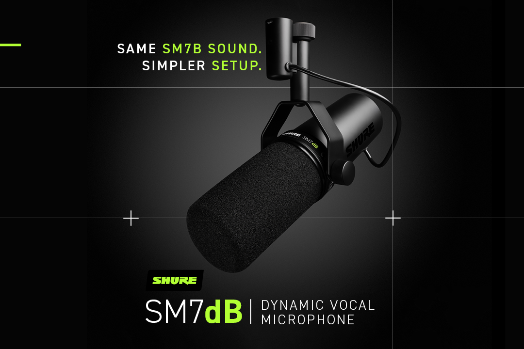 Shure SM7dB Dynamic Vocal Microphone With Built-in Preamp | Shopee ...