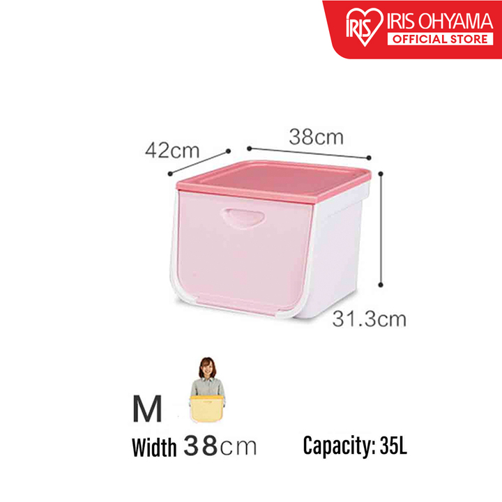 IRIS OHYAMA Single Flap Storage Box, S/M/L Size (FLP), Flip Down ...