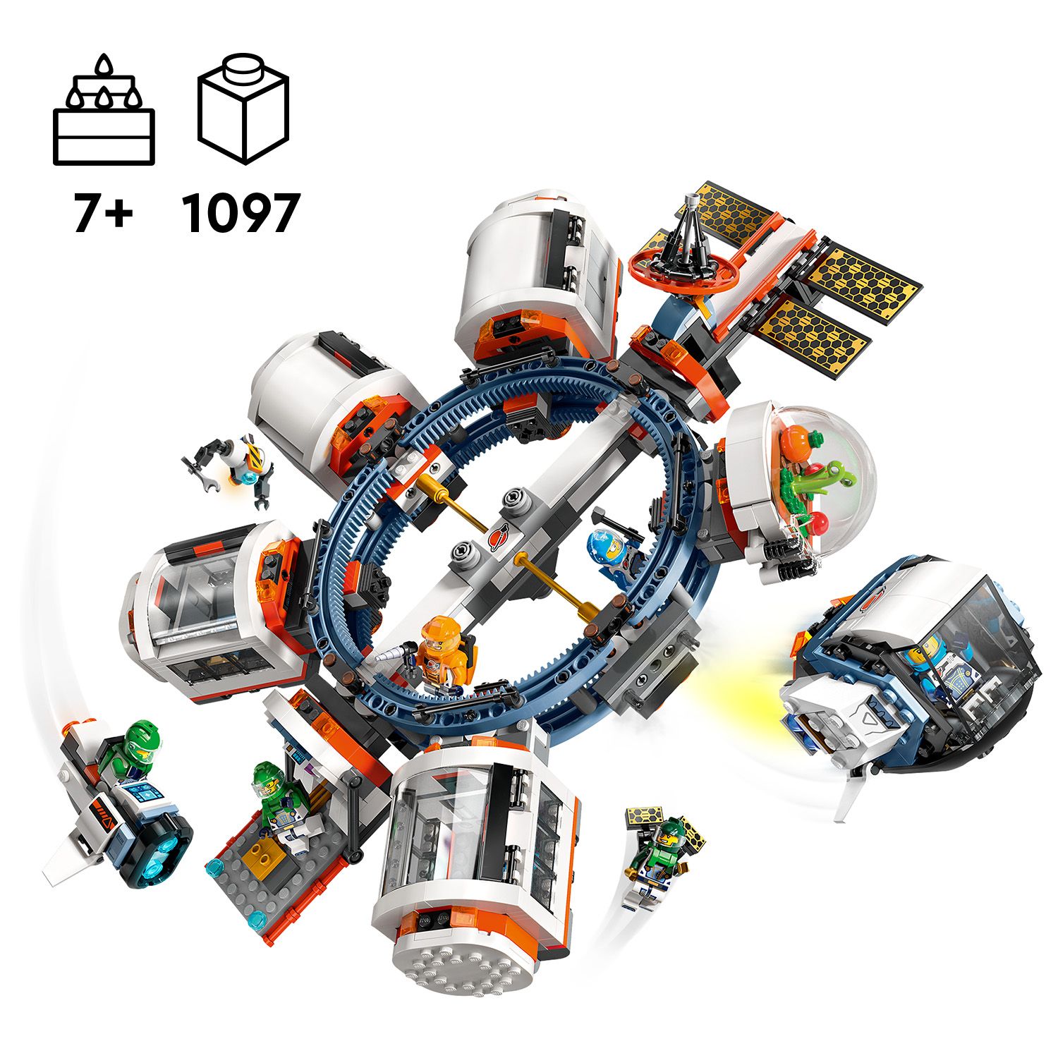 LEGO City 60433 Modular Space Station Building Toy (1097 Pieces ...