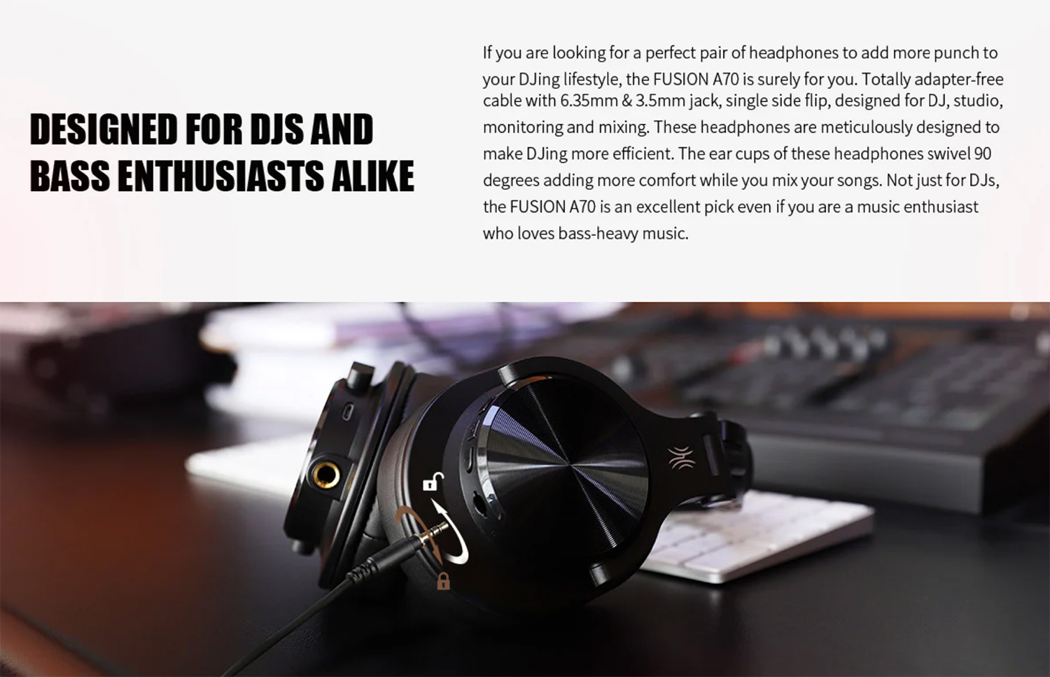 OneOdio A70 Wireless Headphones With Mic Bluetooth 5.2 Headset Over Ear ...