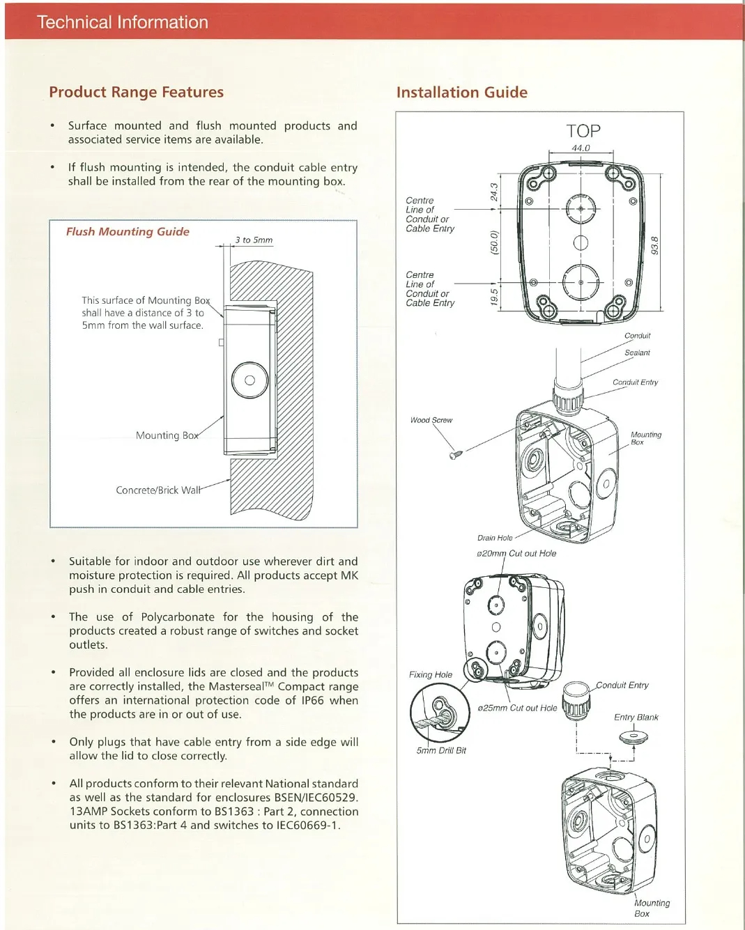 MK Masterseal™ Compact Weatherproof Switch Socket Outlet 13A, IP66 ...