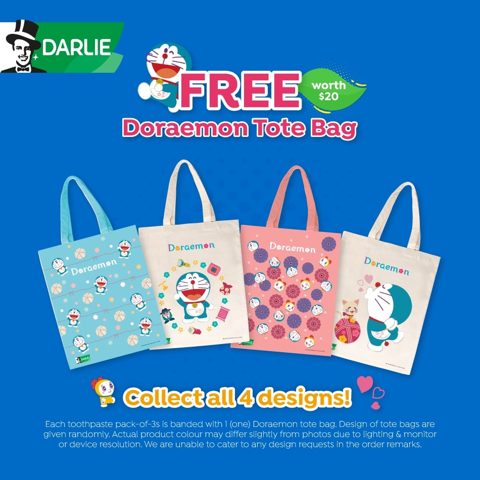 DARLIE Double Action Enamel Protect Toothpaste 200g x 3s + Doraemon ...
