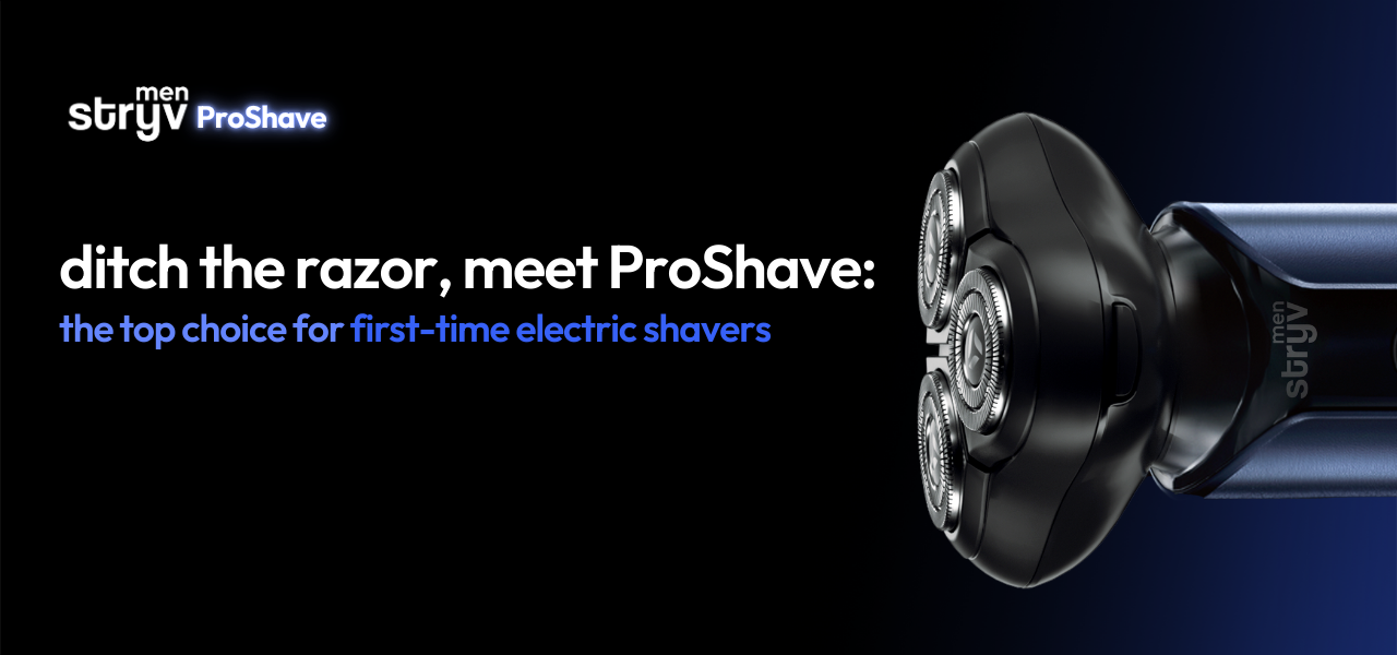Stryv Men | ProShave - Electric Face Shaver for Wet & Dry Shaving with ...