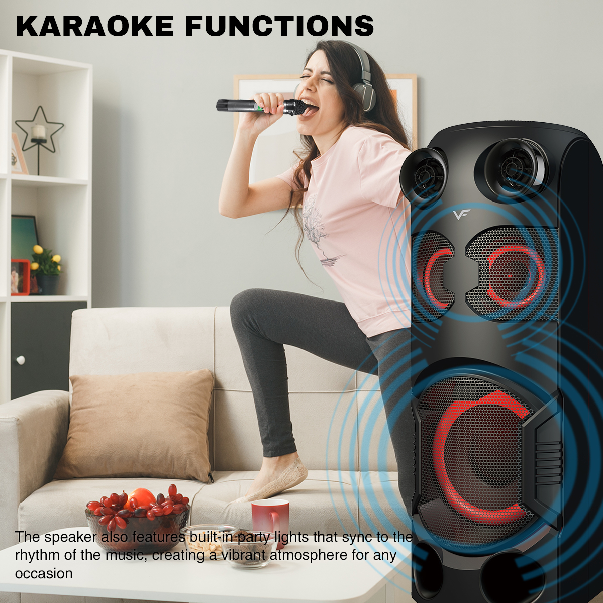 Vinnfier TANGO PRO 5 WMB Portable Karaoke System Speaker With 2 Wireless Microphones | Shopee ...