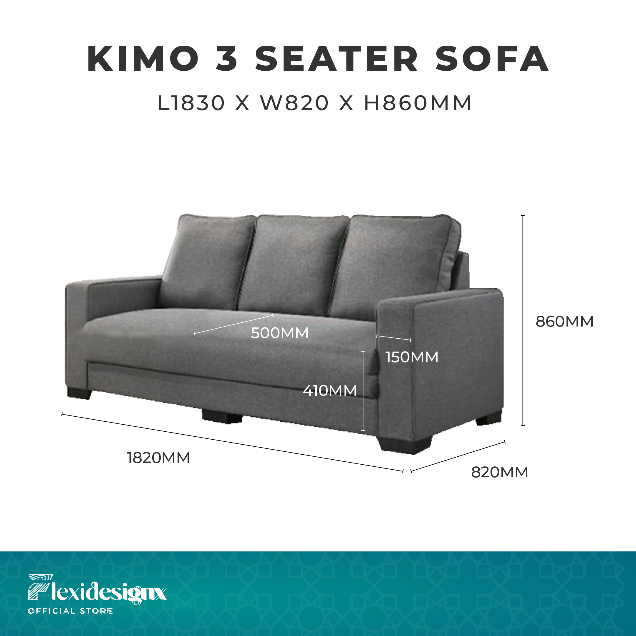 Flexidesignx 4 Seater Sofa FREE Stool /L-Shape /2+3 Seater Sofa Set ...
