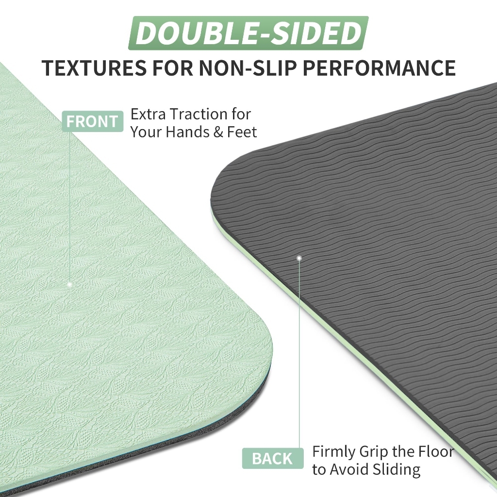 TPE Yoga Mat Foldable Thick Anti-skid Sports Fitness Mat Exercise Mat ...