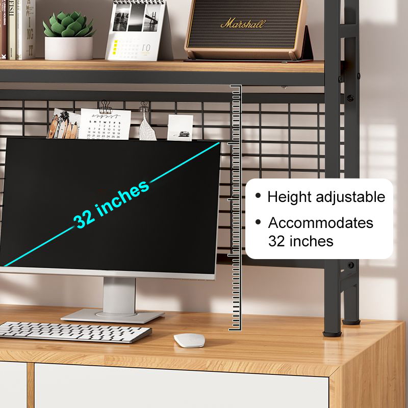 Desktop Rack Wire Mesh Grid Tabletop Organiser Bookshelf Tabletop ...