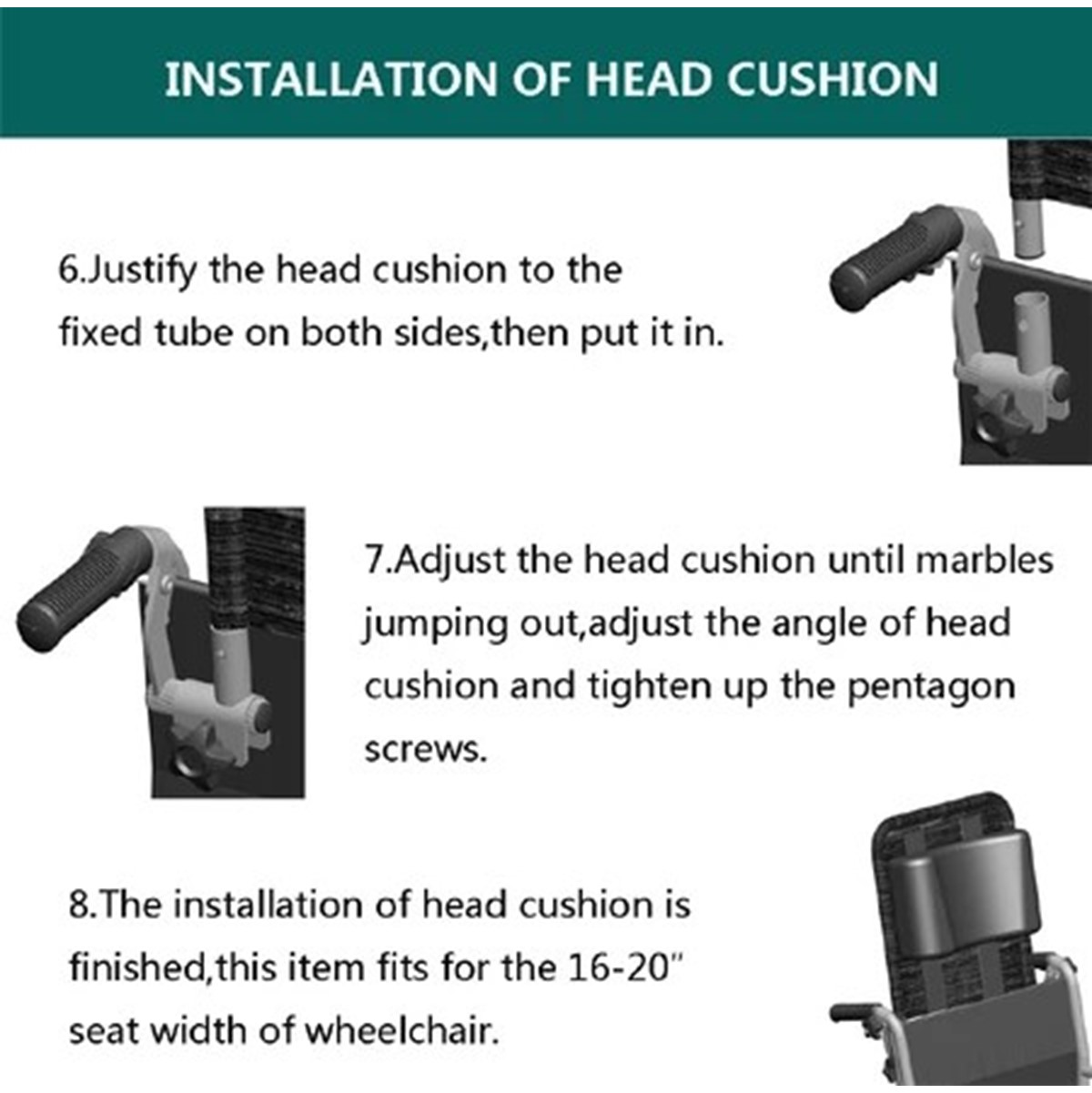 🏅Wheelchair Headrest Neck Support Head Padding Portable Neck Support ...