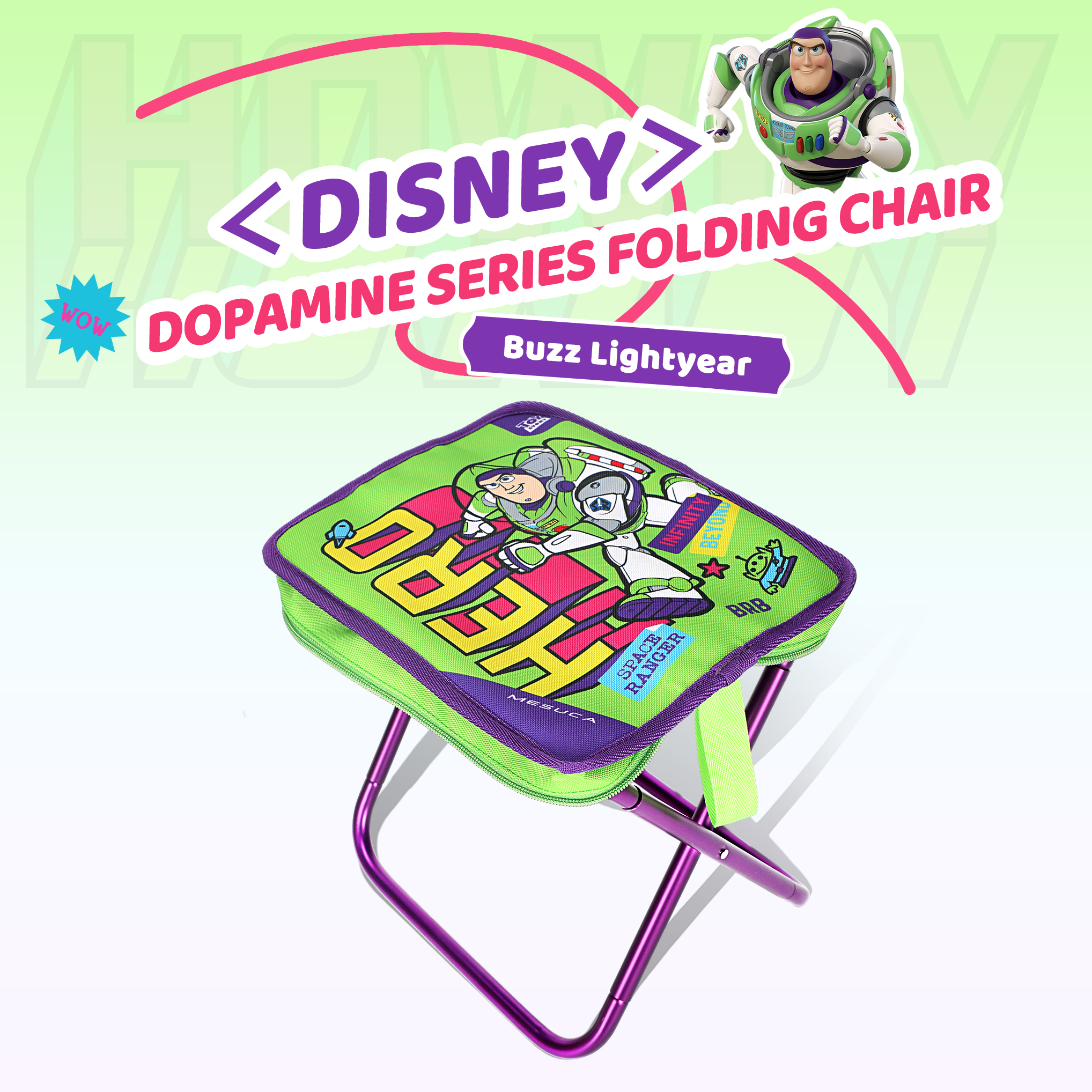 Disney Folding Chair Buzz Lightyear Portable Lightweight Kids Outdoor ...