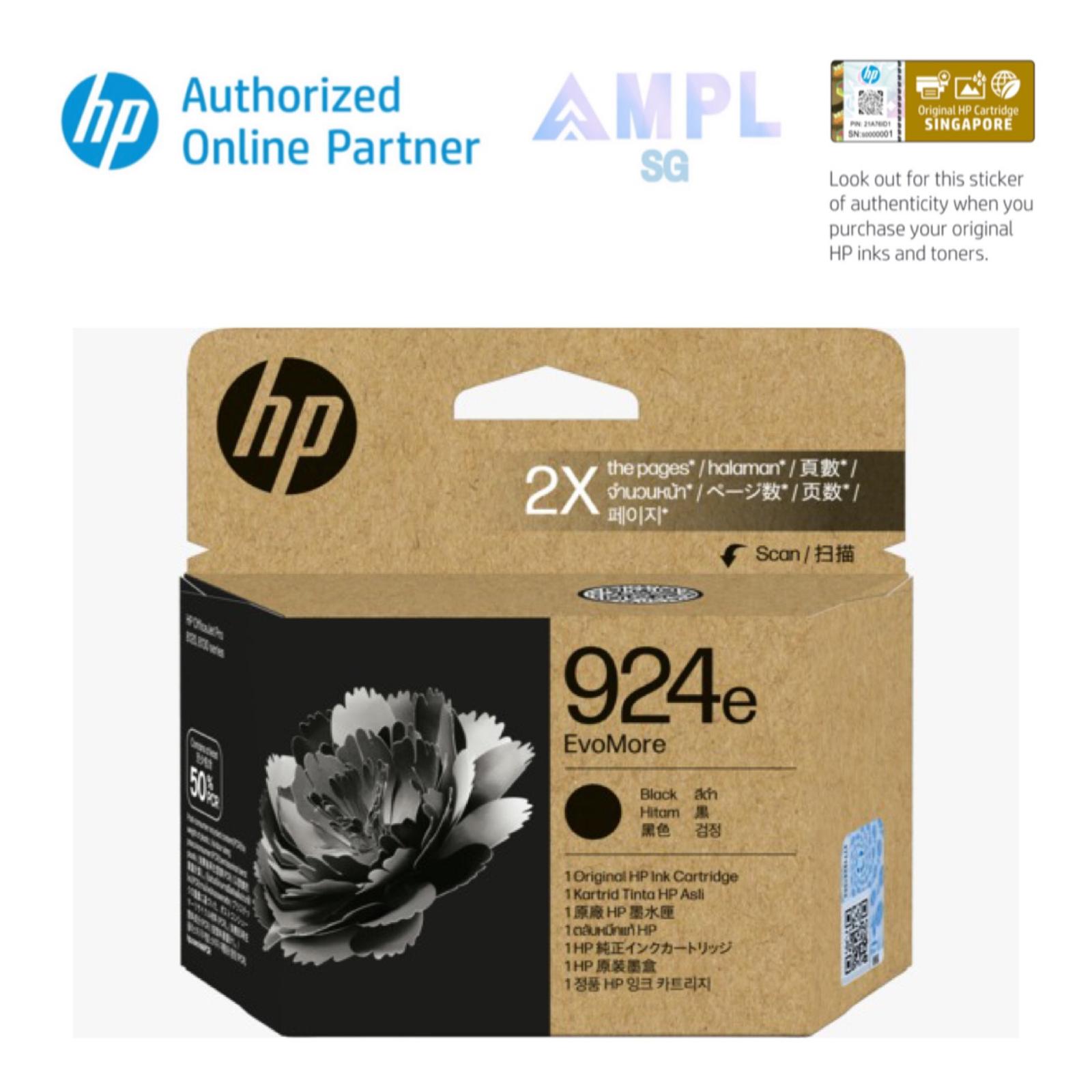 Genuine HP 924 HP 924e | Black, Cyan, Yellow, Magenta Original Ink ...