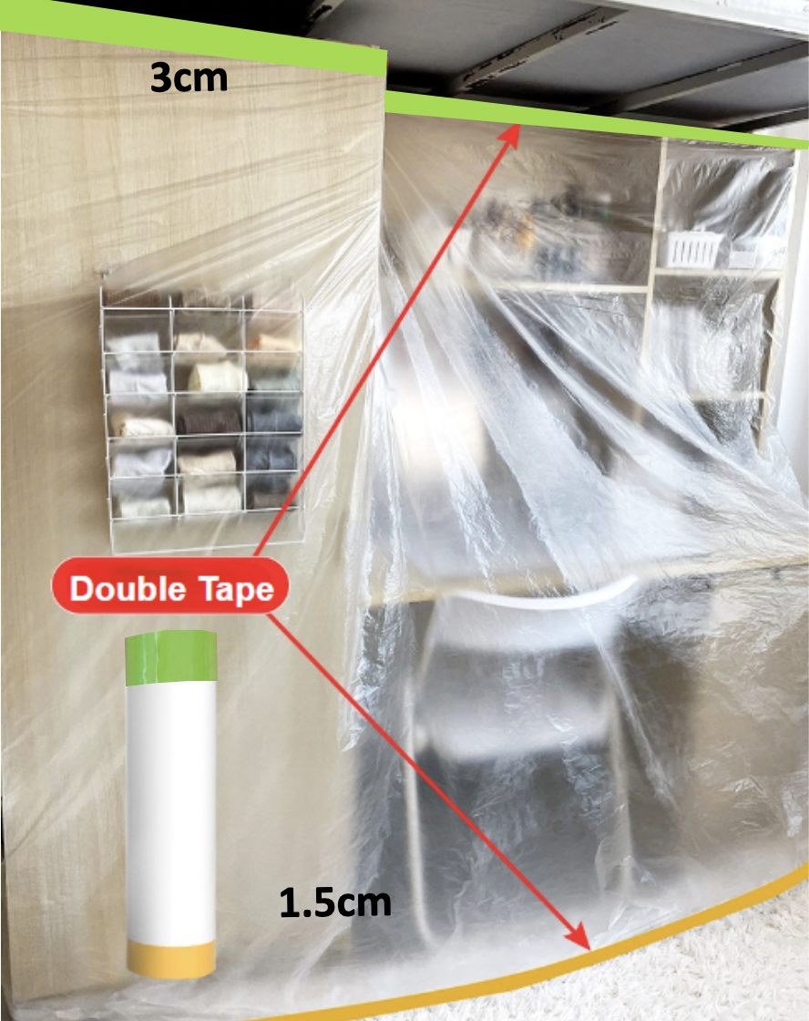 [SG Local] Pre-taped plastic sheet for renovation and dust prevention ...