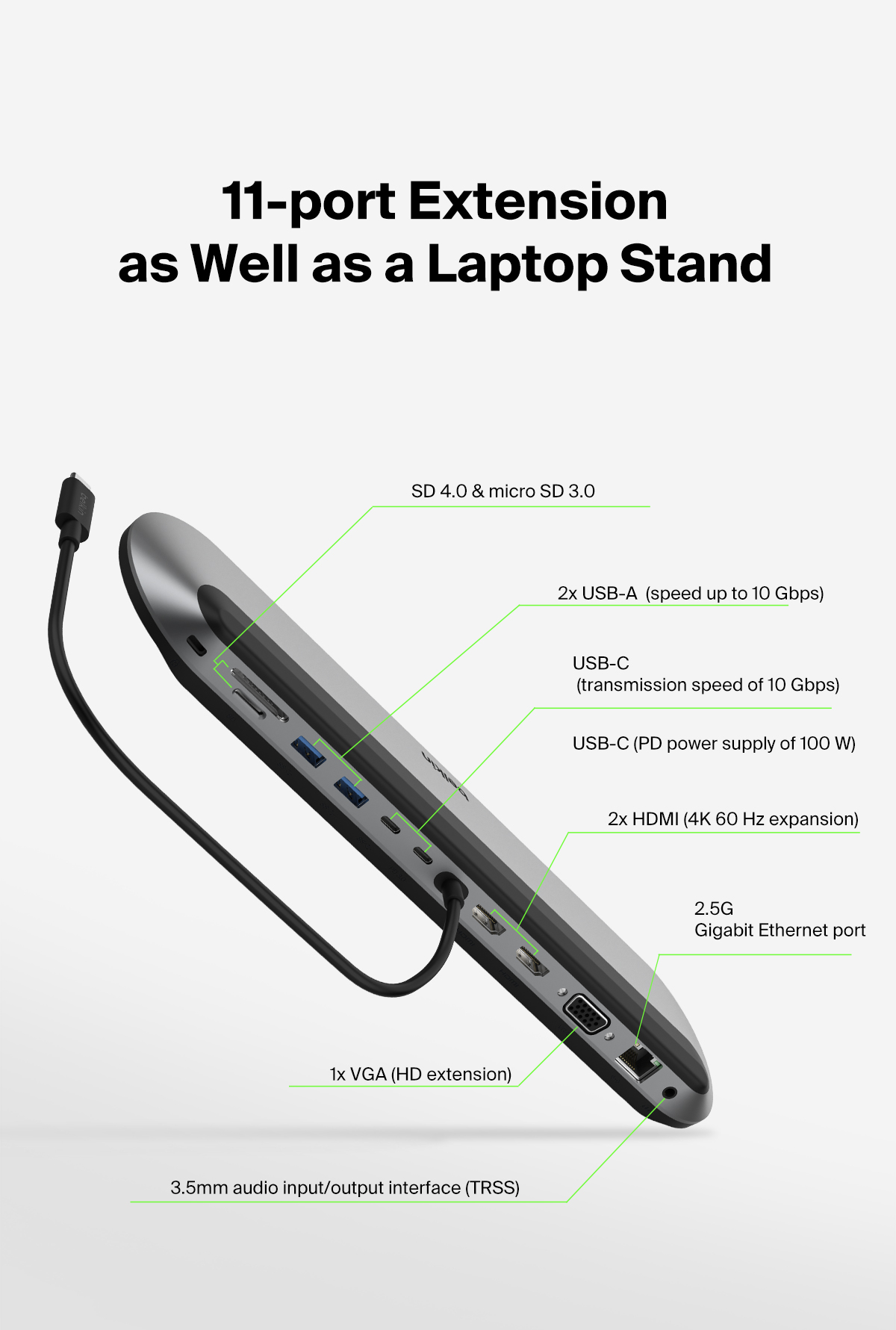 Belkin INC014btSGY Connect Universal USB-C 11-in-1 Pro Dock (mac ...
