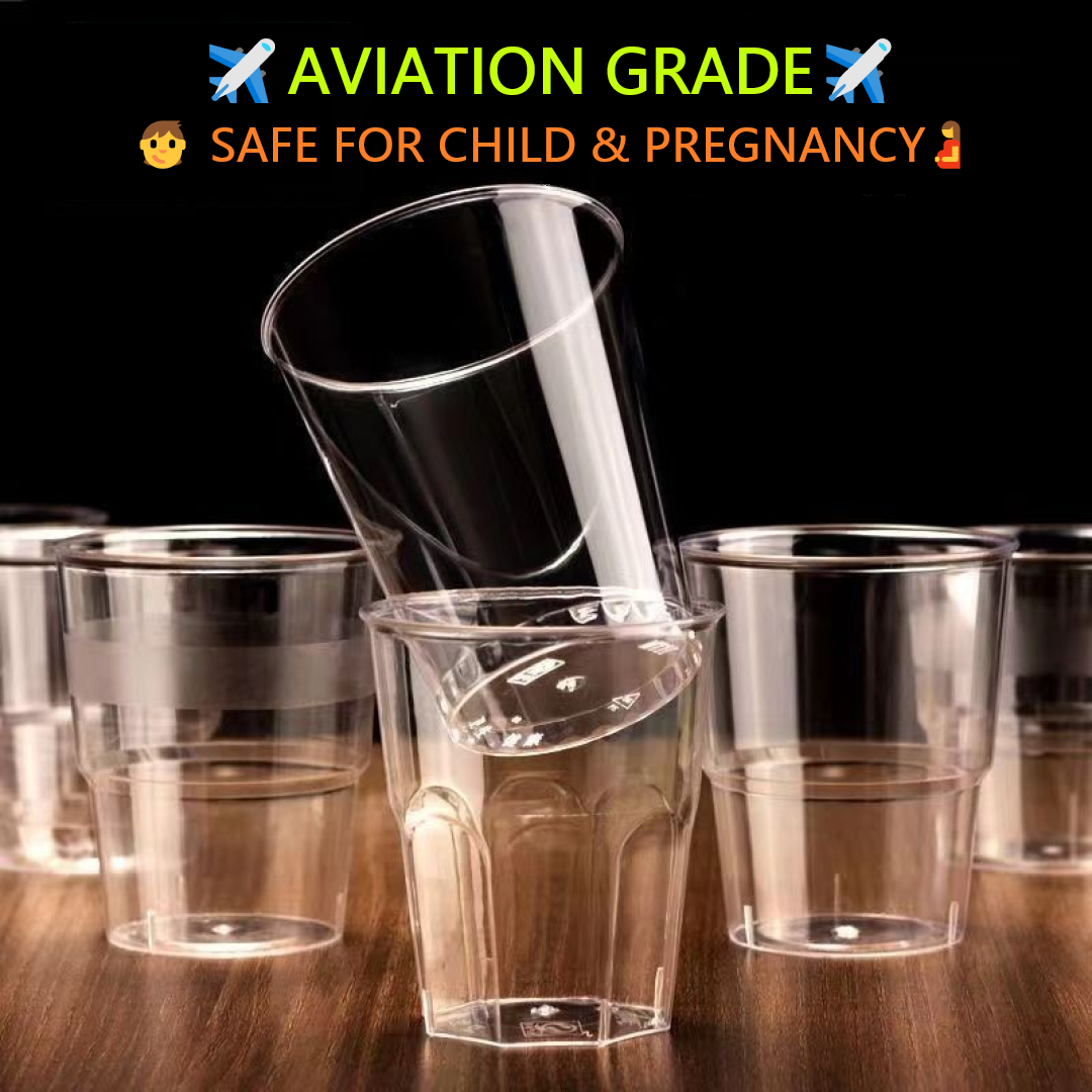 🇸🇬 Disposable Aviation Cup | Thick Plastic Acrylic Glass Party Coffee ...