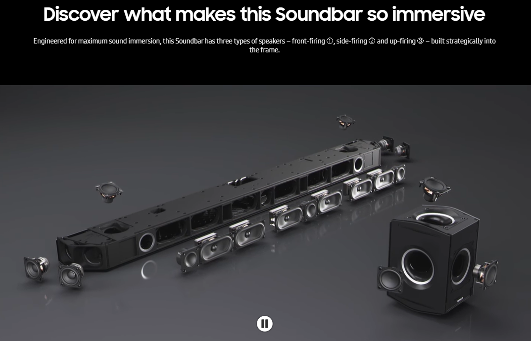 SAMSUNG HW-Q990D/XS 11.1.4CH SUBWOOFER Q-SERIES SOUNDBAR | Free Speaker ...