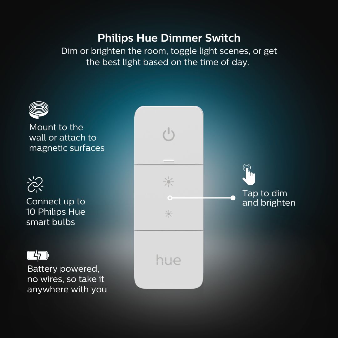 Philips Hue Dimmer Remote Switch V2 (Latest), light control remote ...