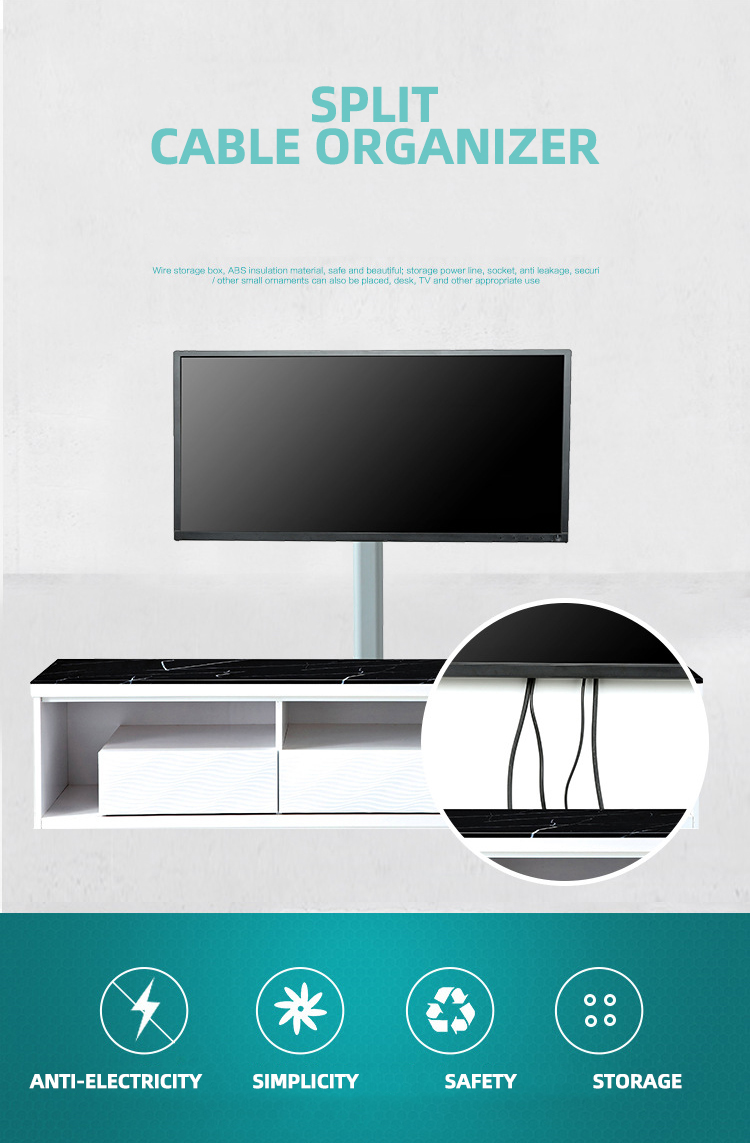 30cm Cable Cover Wire Management Sleeve Wire Collector Wall Cable Duct ...