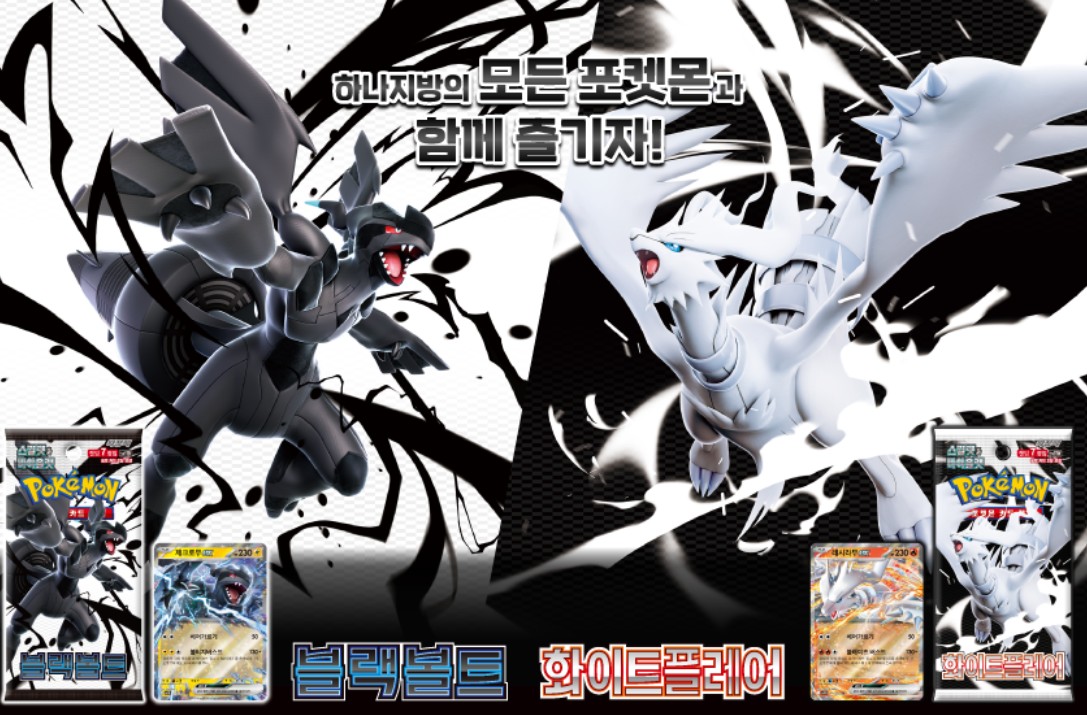 KOREA 🇰🇷 KOREAN PTCG sv11B sv11W Pokemon Cards "Black Bolt", White Flare" Booster(20 Packs) Box ...
