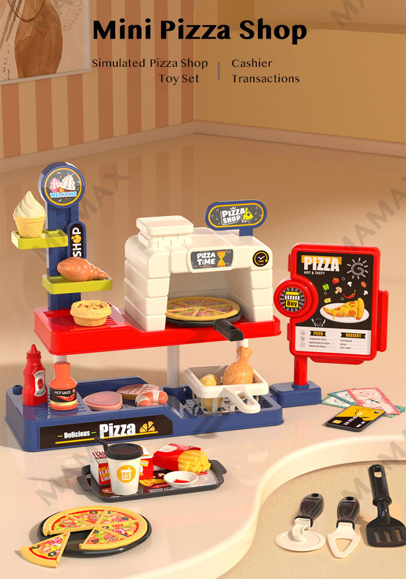 【SG Stock】71Pcs/66Pcs Mini Fast Food Chain/Pizza Shop/Burger Shop★Kids ...