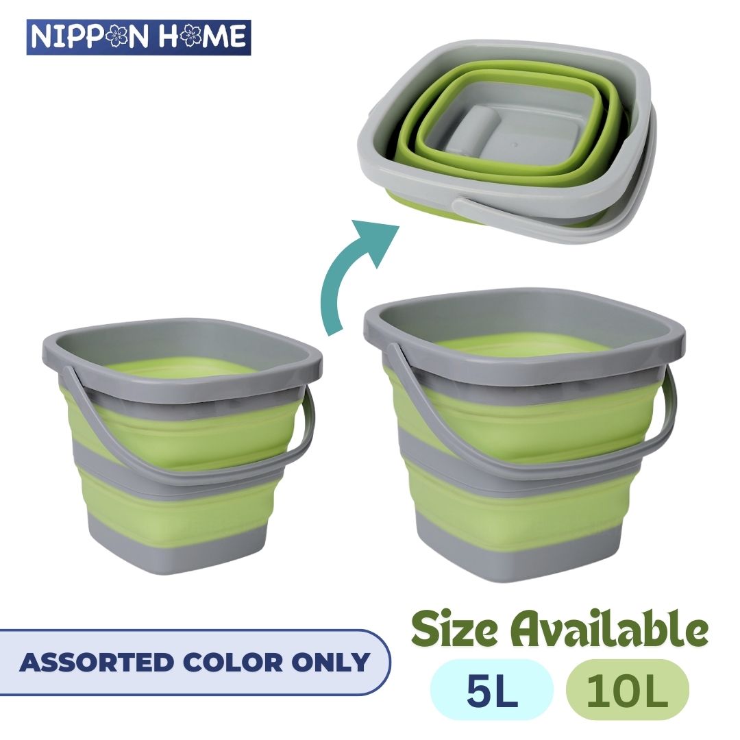 [ Household ] Collapsible Wash Basin Foldable Pail Square portable ...