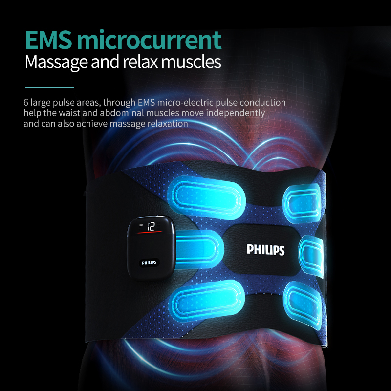 Philips EMS Waist Massager Slimming Belt with Heating Function Slim ...