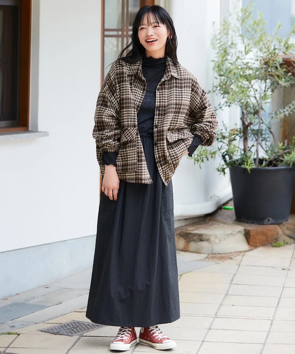 Direct from Japan Nissen_ Multi-Pocket Plaid Shirt Jacket for Women ...