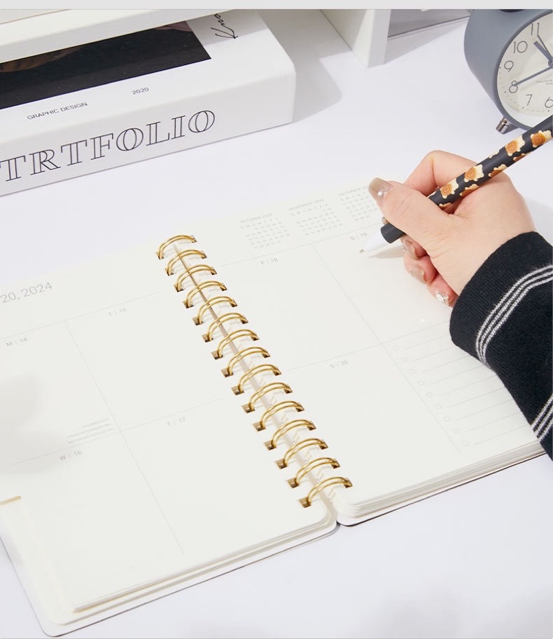 🌟SG Instock🌟A5 2025 Weekly Planner Notebook English Version Spiral Coil ...