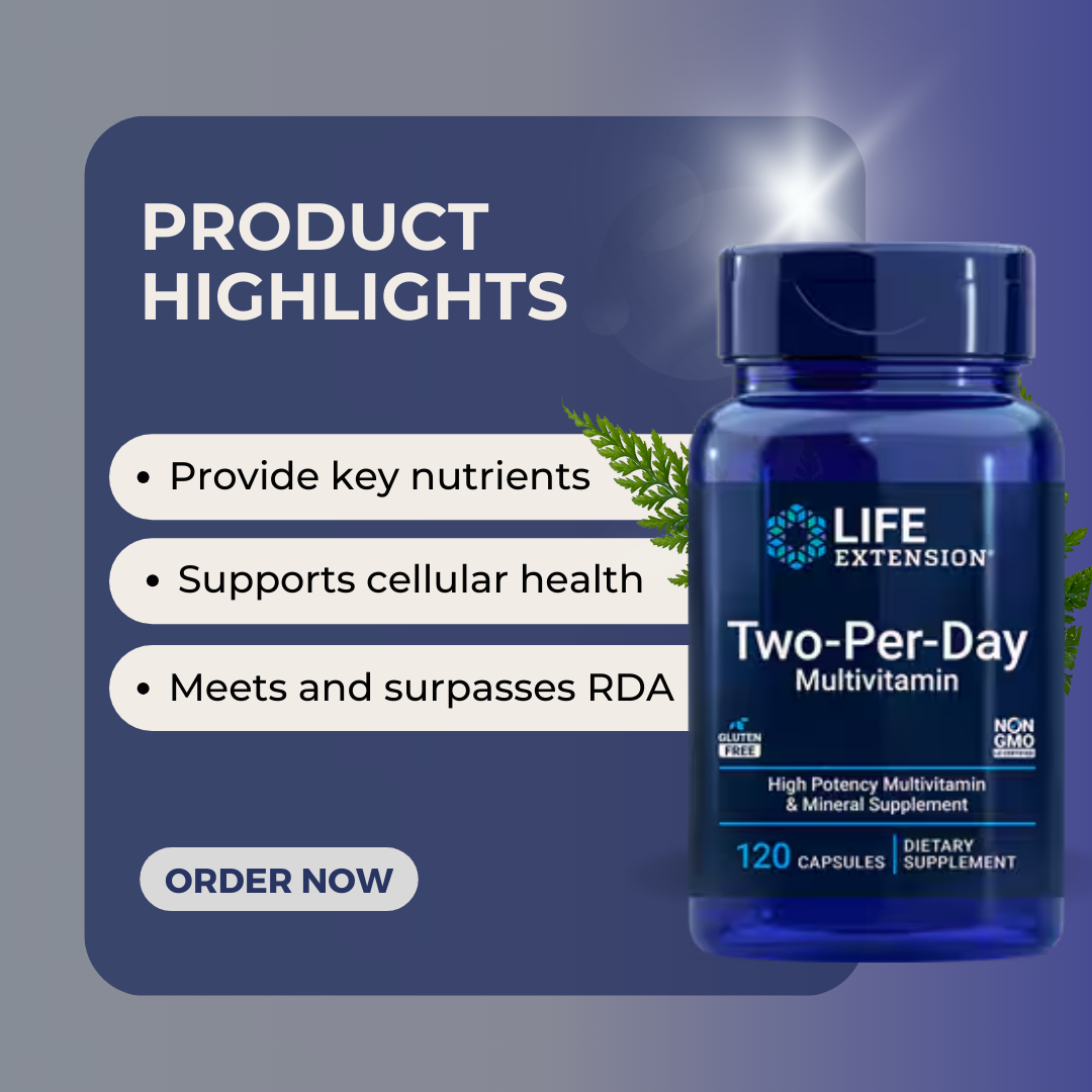 Life Extension, Multivitamin and Mineral Two-Per-Day, Support Health ...