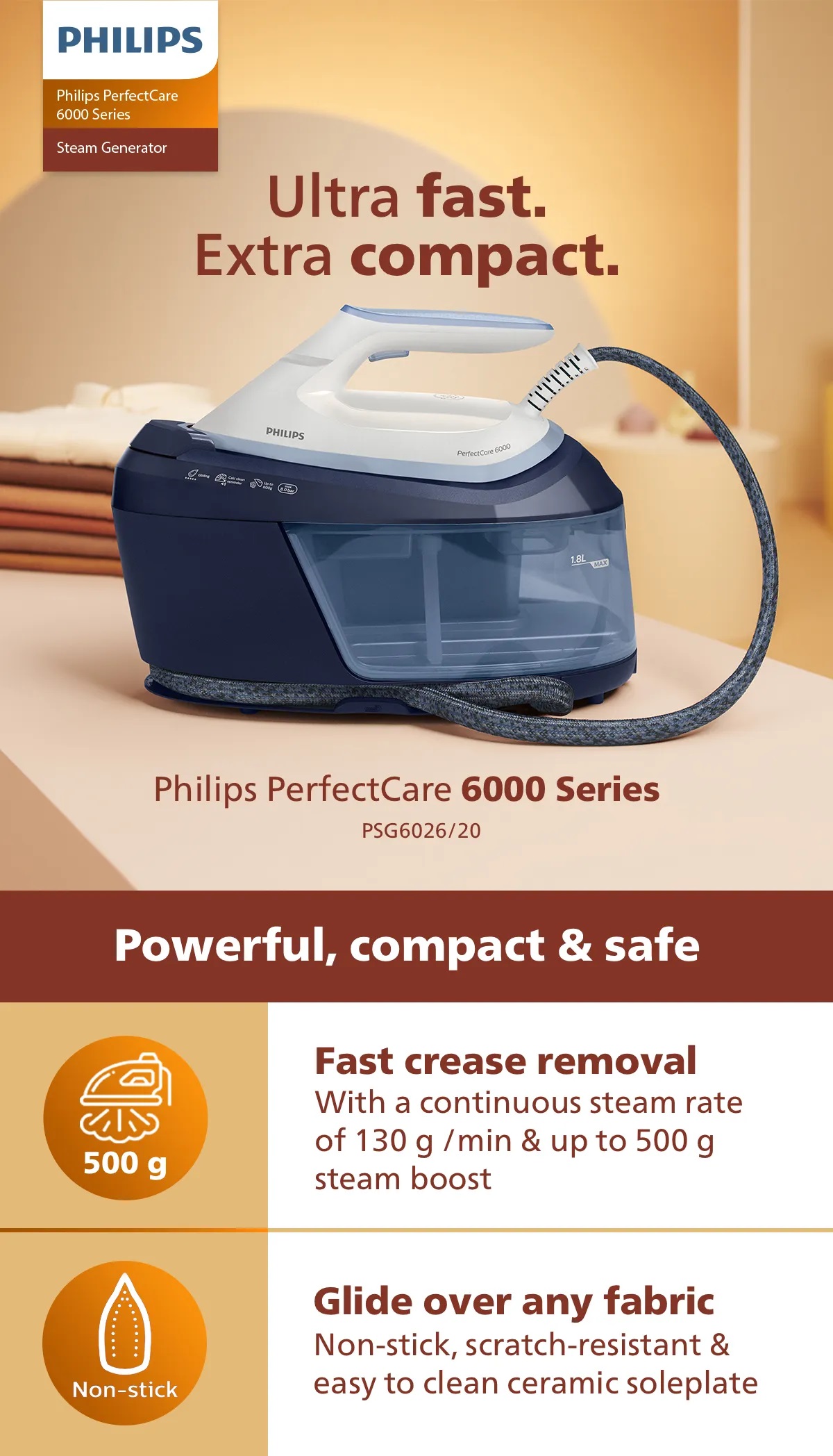 Philips PSG6026 Steam Generator Iron | Shopee Singapore