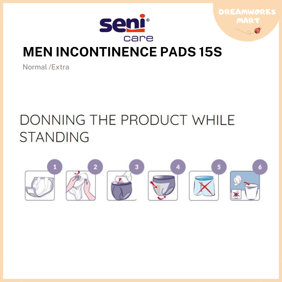 Seni Care Men Incontinence Pads 15s (Normal/Extra) - Made in Poland ...