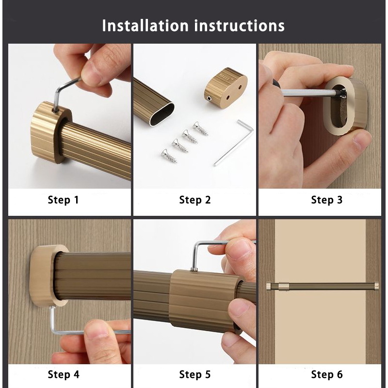 【SG Stock】Adjustable telescopic rod thickened hanger rod clothes drying ...