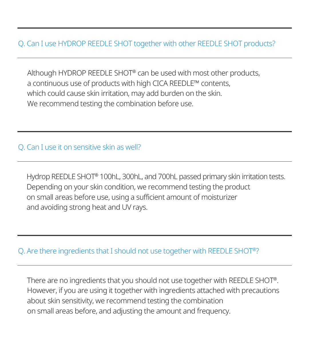 [VT] Hydrop Reedle Shot 100hL, 300hL, 700hL Moisturizing Booster, Deep ...