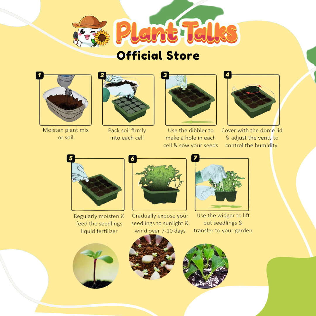 Plant Talks Seedling Tray | Seed Starter Kit | Germination Tray for ...