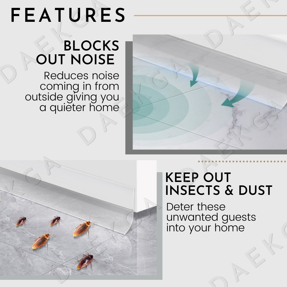 Gap Sealer Strip for Door Bottom or Window (Prevent Insects and Pests ...