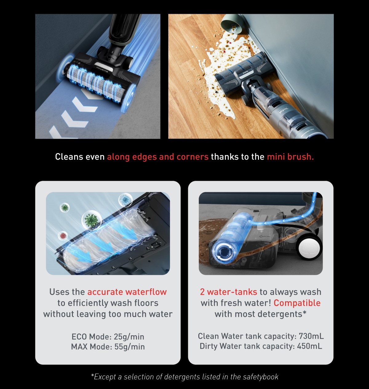 Tefal X-Clean 4 Wet & Dry Handstick Vacuum GF5035 - 2-in-1 Vacuum ...