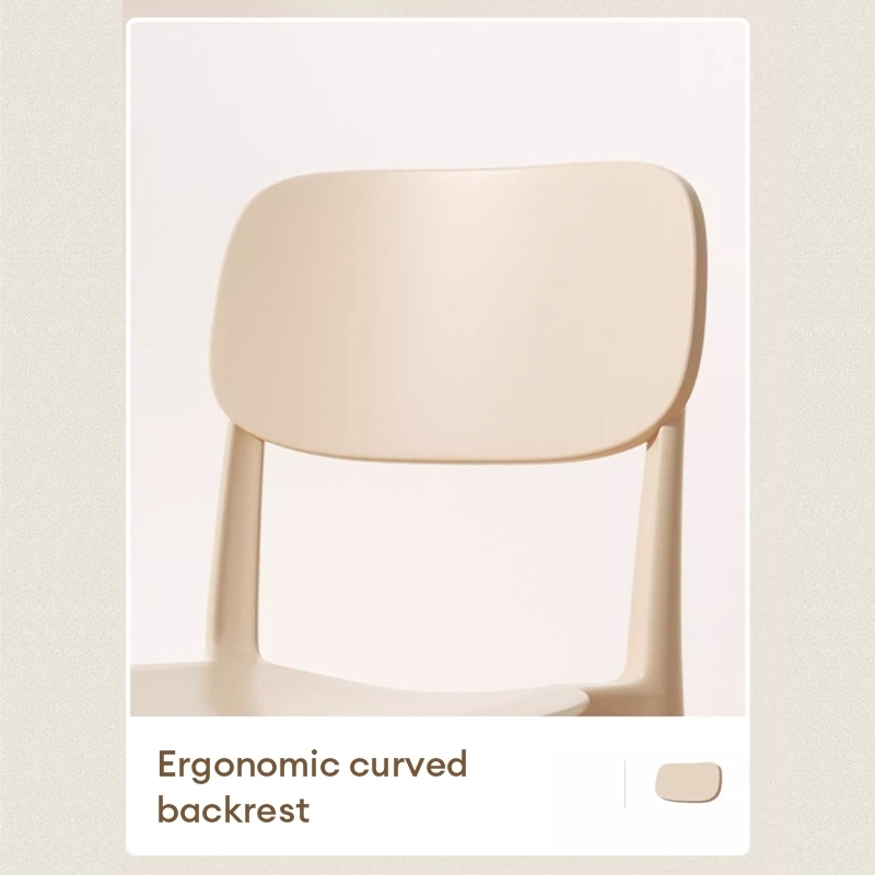 【Multi-Color】Nordic Plastic Chair Dining Chair Stackable Home Chair ...