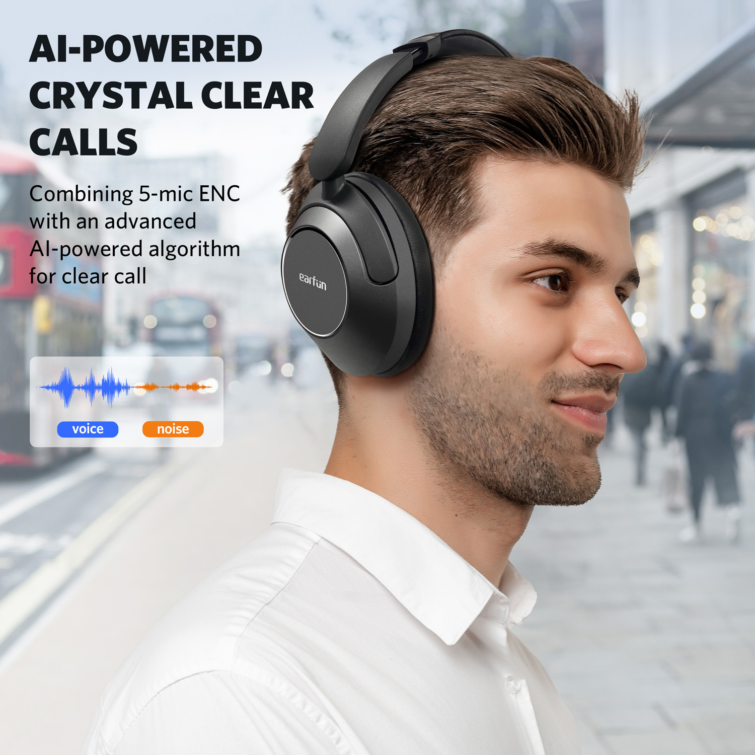 EarFun Wave Pro ANC Hi-Res Wireless Headphone (Black/White) | Shopee ...