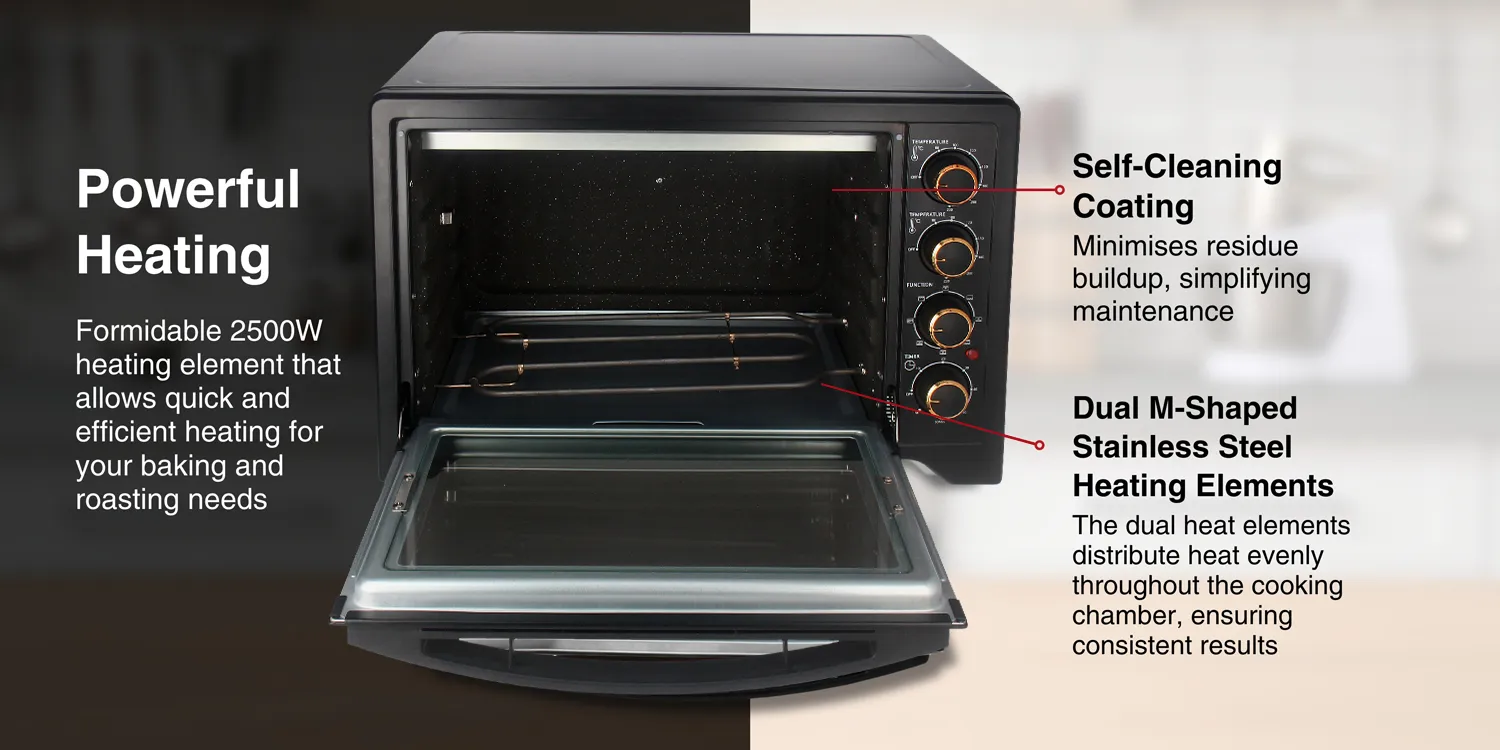 JOGEN EO 2500S 45L Convection Oven 2500W 80°C to 230°C Self Cleaning ...