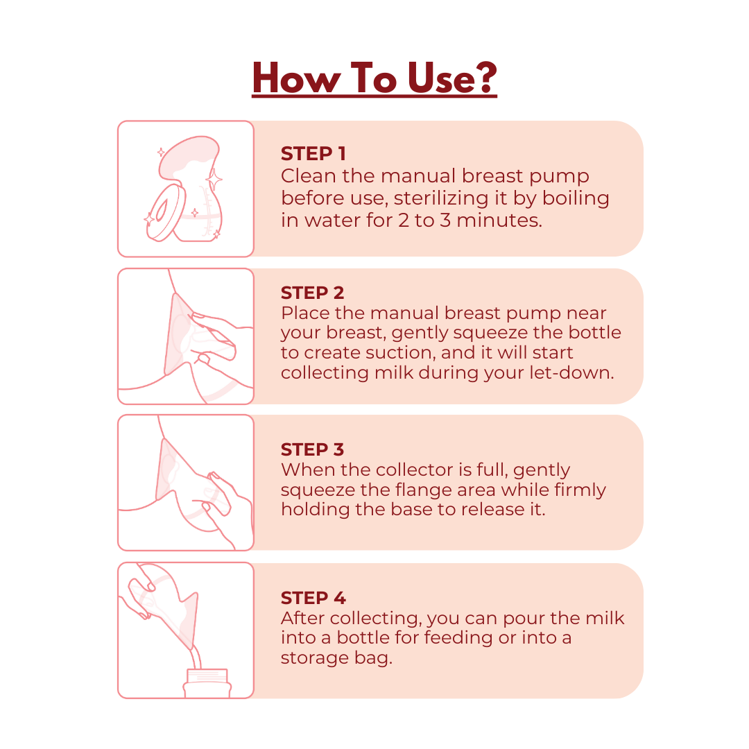 [Milkforbubs] Extra soft ERGONOMIC Silicone Manual Breastmilk Collector ...