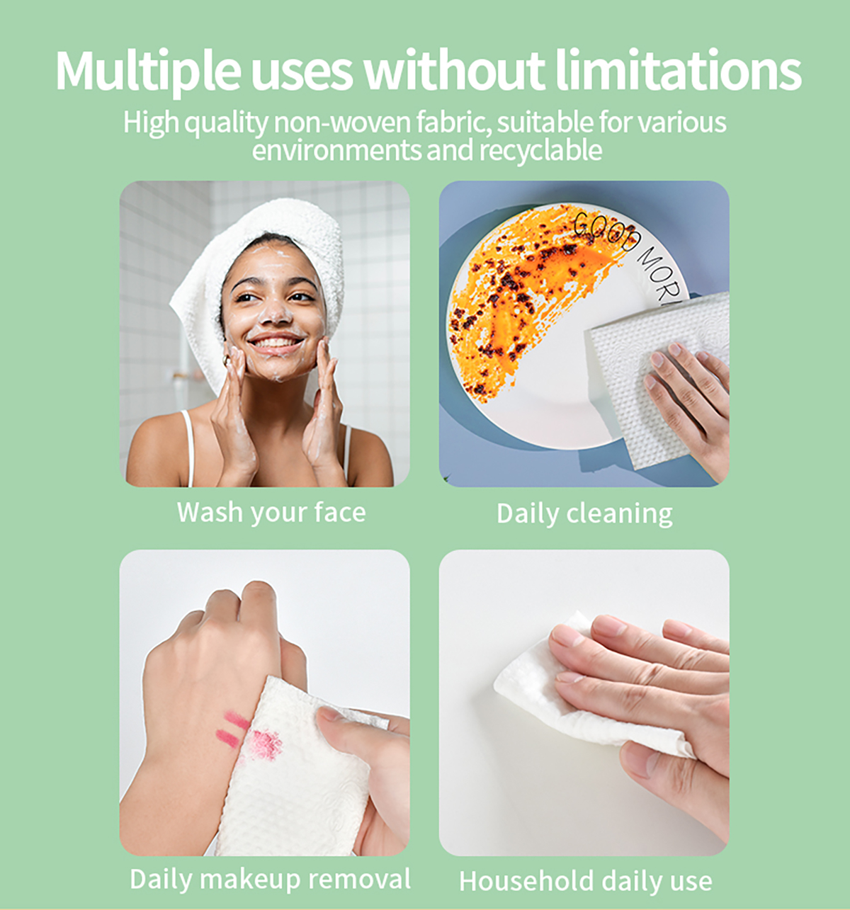 Disposable Embossed Facial Dry Wipes | Shopee Singapore