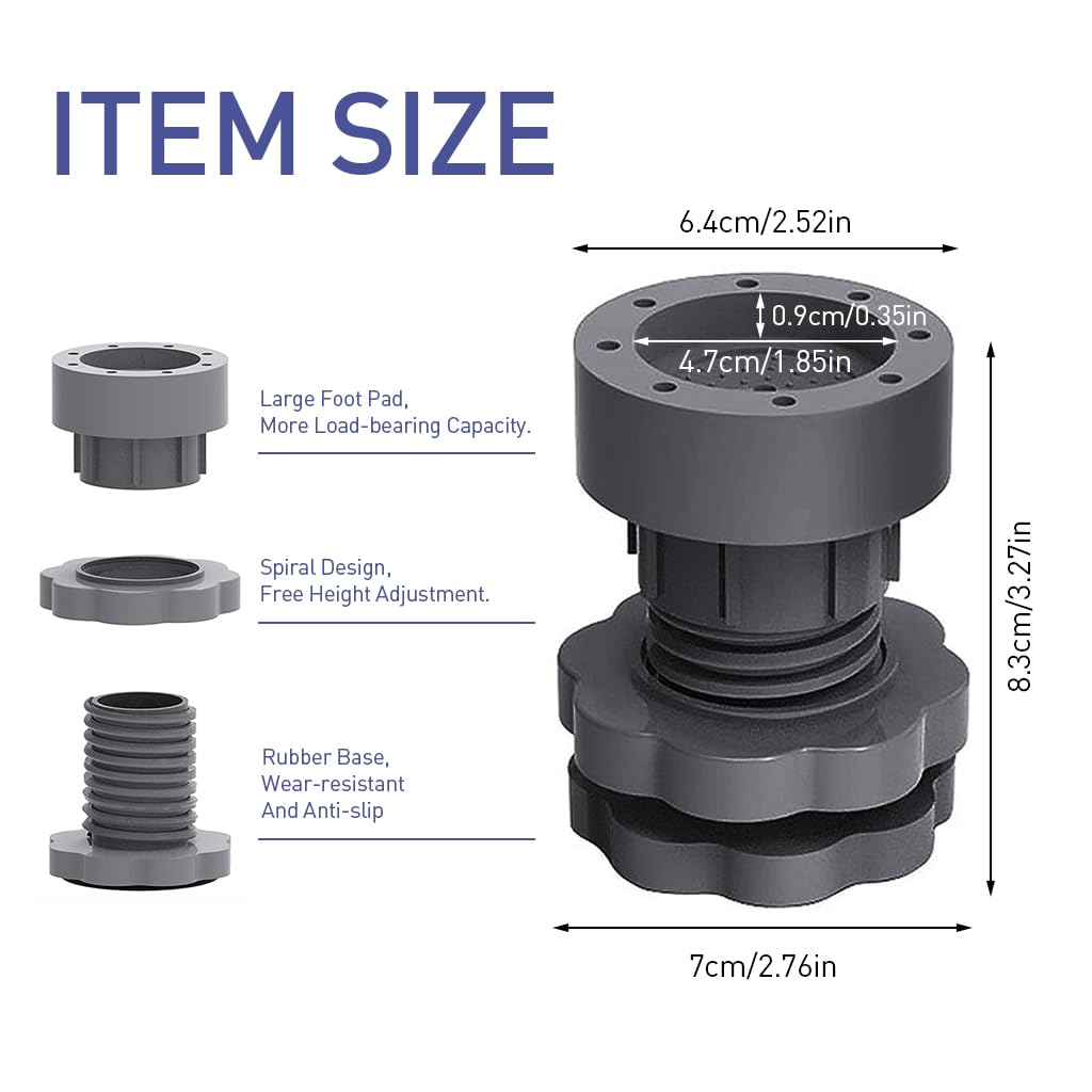 4Pcs Washing Machine Base Fridge Stand Anti Vibration Anti Slip Foot ...