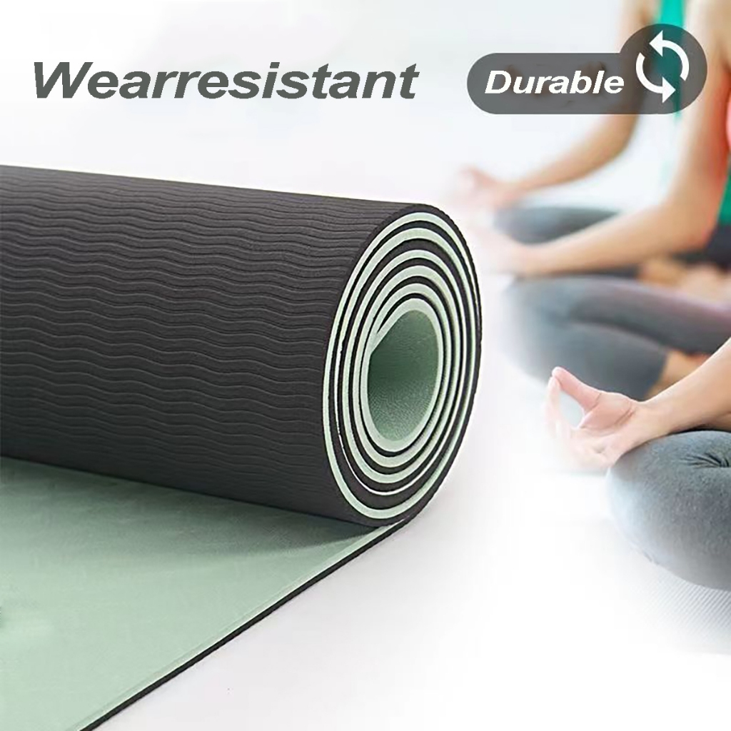 TPE Yoga Mat Foldable Thick Anti-skid Sports Fitness Mat Exercise Mat ...